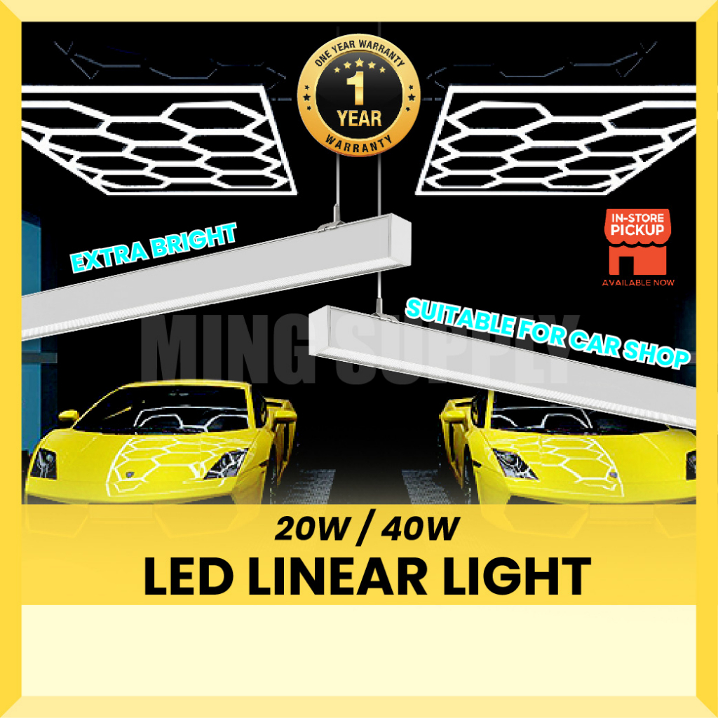 MS_ LED Linear Light 20W 40W 2FT 4FT Extra Bright Pendant Lamp Ceiling ...