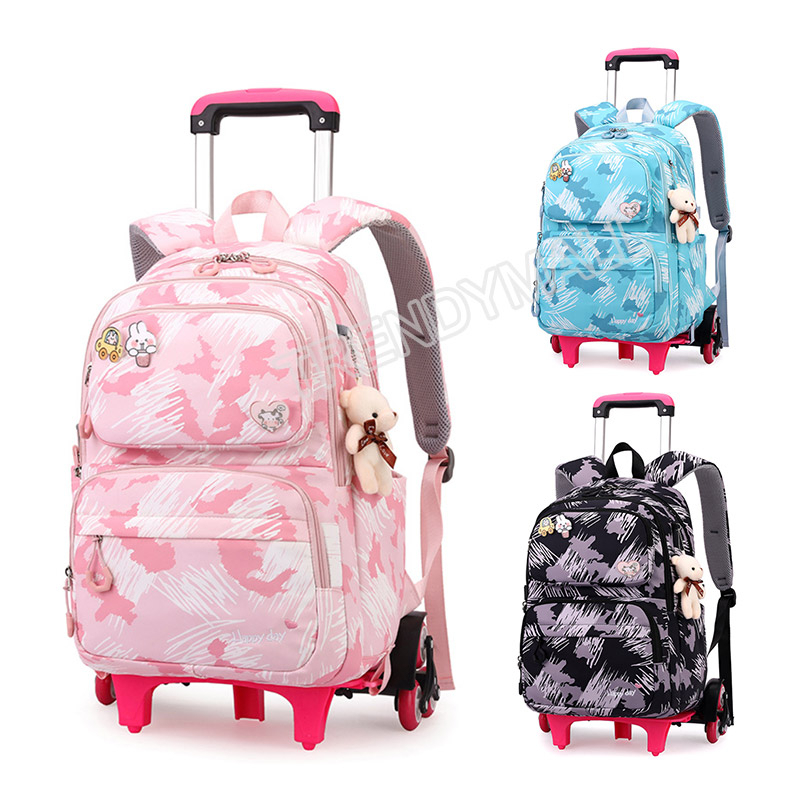 45cm Trolley SchoolBag 6-Wheels Primary Backpack for Staircase Beg ...