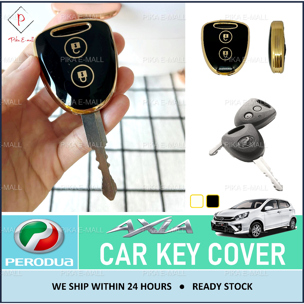 Perodua Axia Key Cover Car Key Start Key Case Holder Sarung Kunci Cover ...