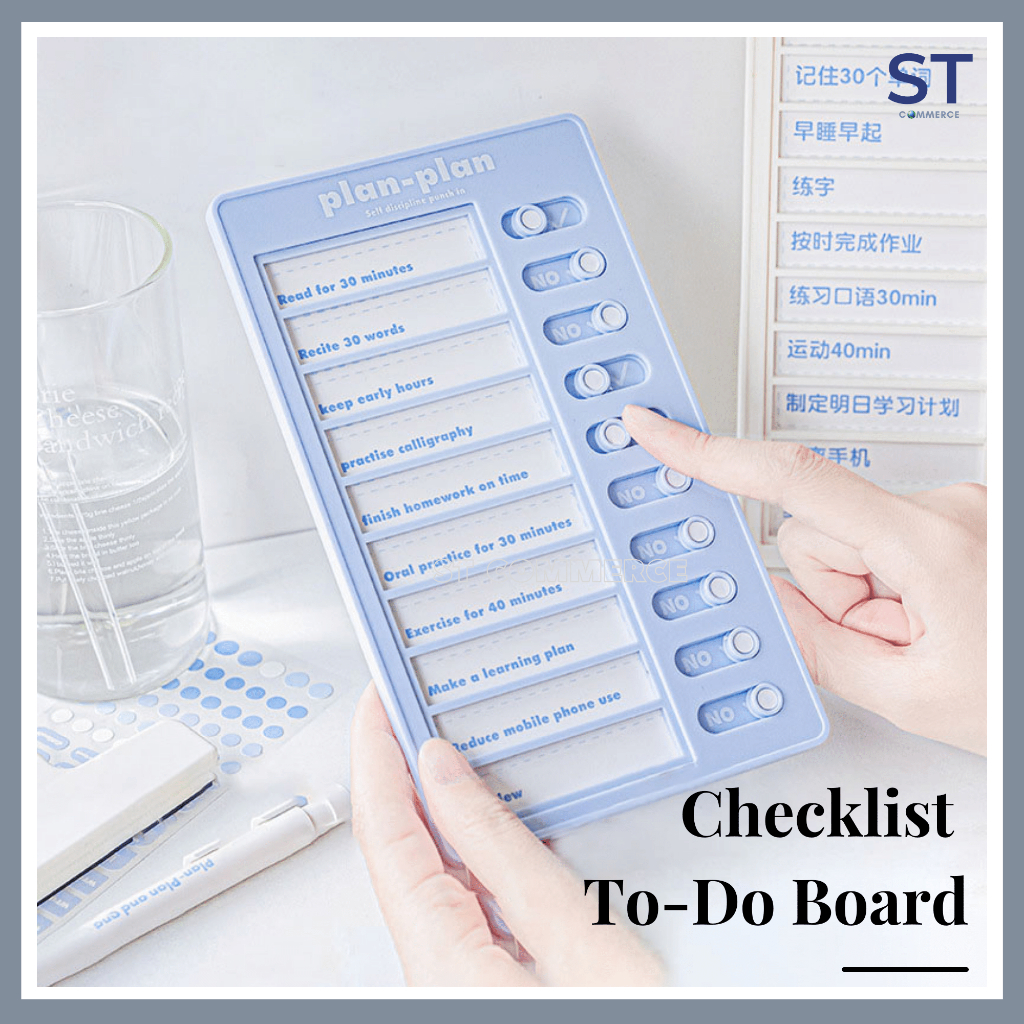 Planwith Reusable Daily Task Planning Board Detachable Board Checklist Board 自律打卡神器 | Shopee ...