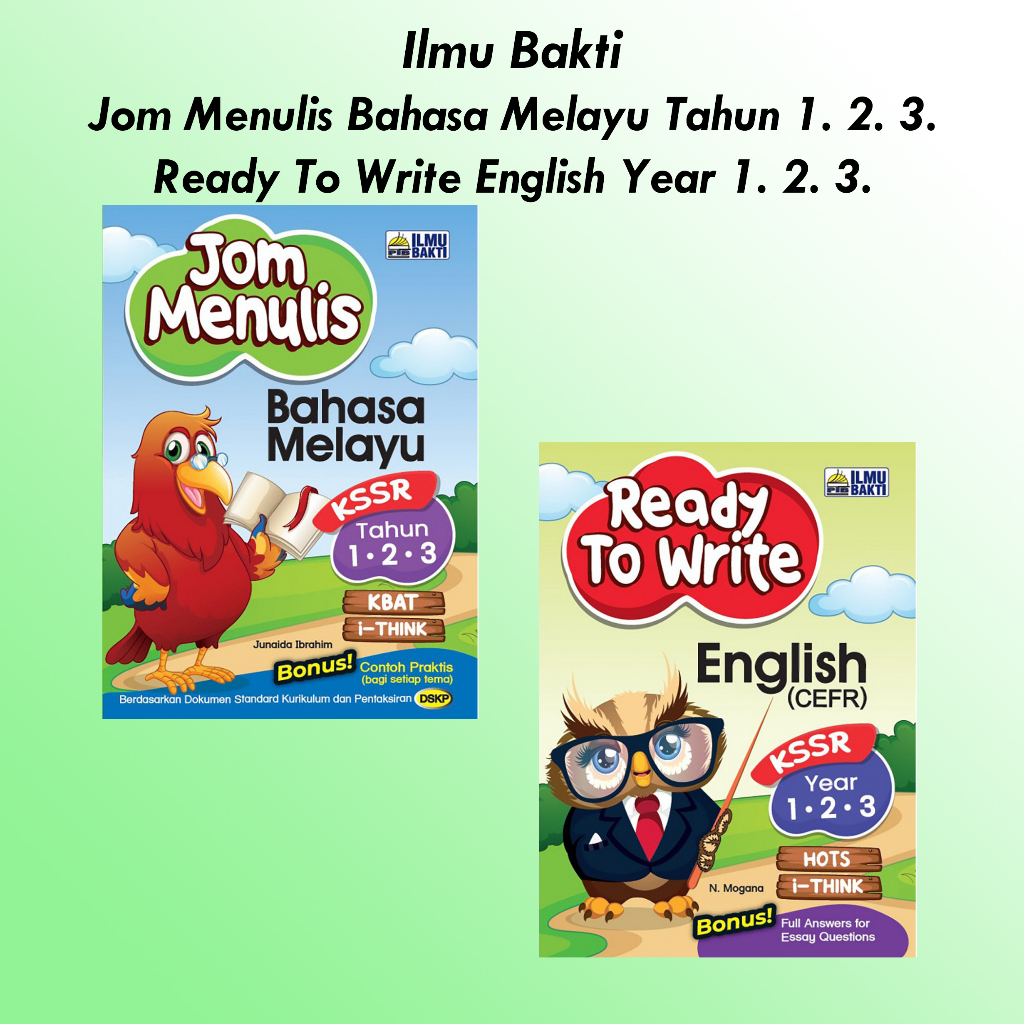 Ilmu Bakti- Jom Menulis Bahasa Melayu Tahun 1. 2. 3/Ready To Write ...