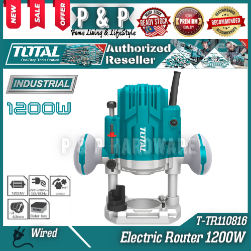 TOTAL 1200W Electric router - TR110816 | Shopee Malaysia