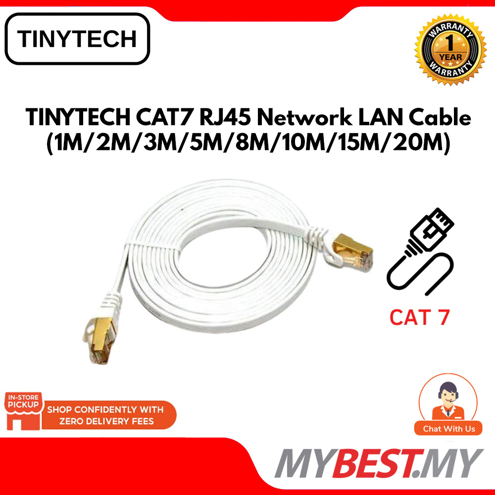 TINYTECH CAT7 RJ45 Network LAN Cable (1M/2M/3M/5M/8M/10M/15M/20M ...
