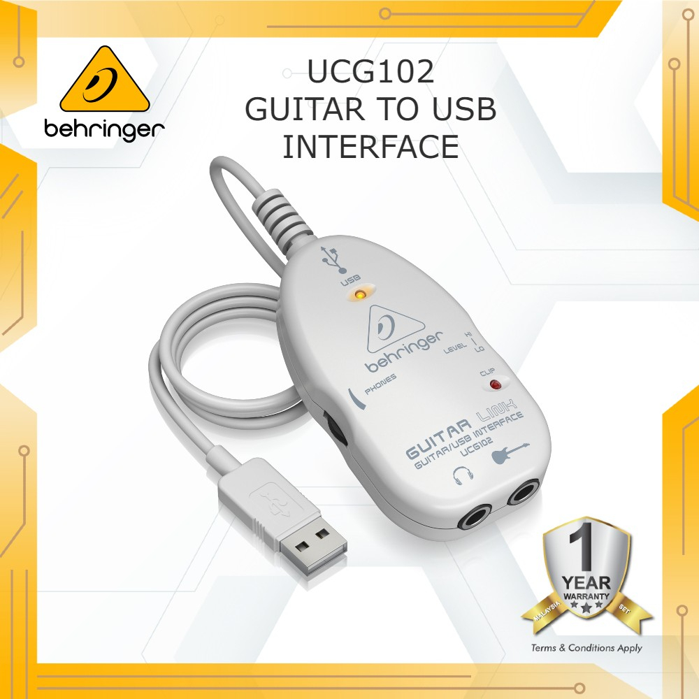 BEHRINGER GUITAR LINK UCG102 The Ultimate Guitar-to-USB Interface for ...