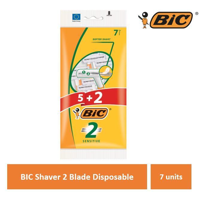 BIC Sensitive Disposable Twin Blade Shaver (5+2) | Shopee Malaysia