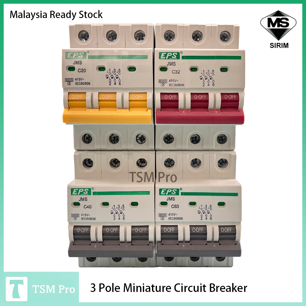 Main Switch 3Pole MCB 20A / 32A / 40A / 63A (6KA) Miniature Circuit ...