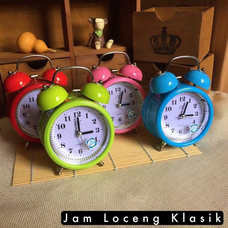 Classic Loud Sound Bell Alarm Clock with Backlight/Jam Loceng Bunyi ...