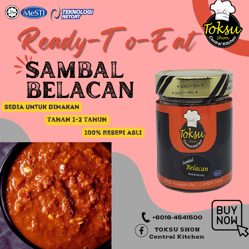 SAMBAL BELACAN ORIGINAL/MANGGA/KUININ/MACANG/THAI/BUDU/TEMPOYAK/KICAP ...
