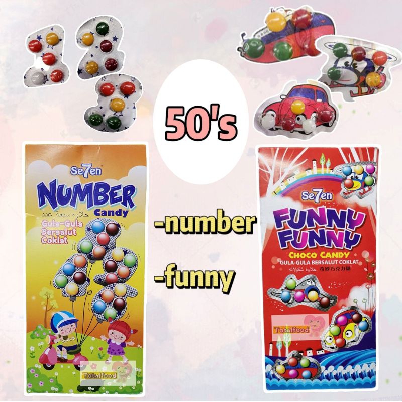 Se7en Funny Funny Choco Candy Choco Bean Transport /Number 50pcs ...