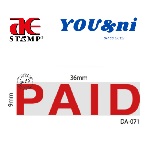 100% Original AE Flash Ready Stamp Chop Office/Pejabat (PAID/CASH ...