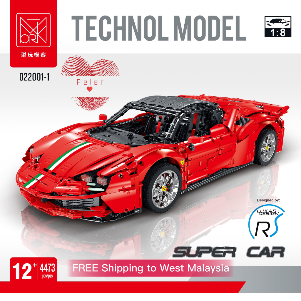 MORK 022001 Ferrari SF90 Stradale Building Block Technic Racing Model ...