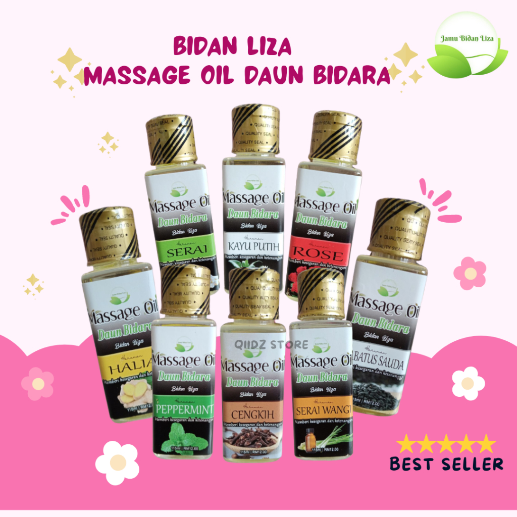 MASSAGE OIL DAUN BIDARA BIDAN LIZA | MINYAK URUT BIDAN LIZA | MASSAGE ...
