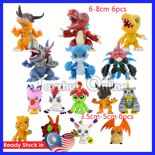 TOYSHUB 9 Keping Figur Mini Digimon – Gomamon, Agumon, Gabumon, Palmon ...