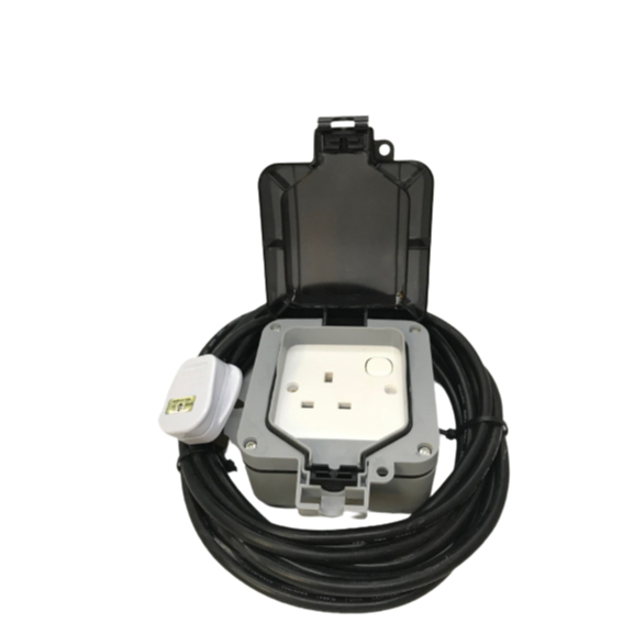 Heavy Duty Weatherproof Extension Wire Plug Socket with Cover IP66 ...