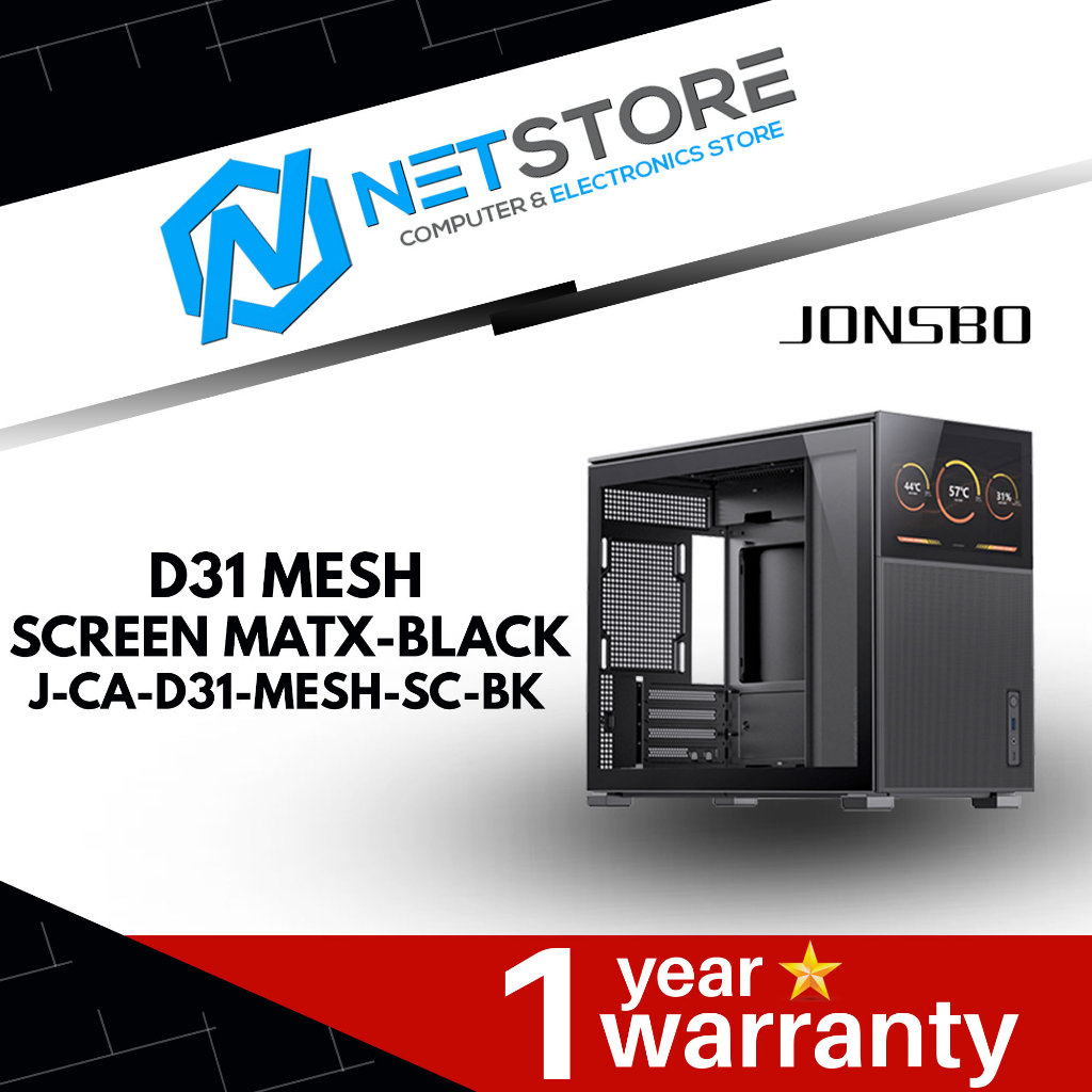 JONSBO D31 MESH SCREEN MATX - BLACK- J-CA-D31-MESH-SC-BK | Shopee Malaysia