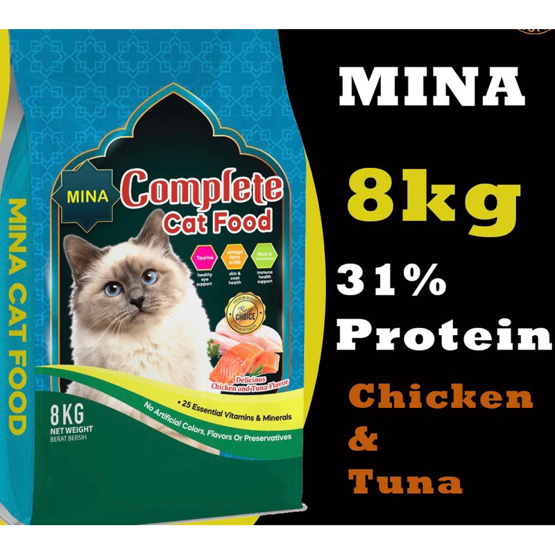 Mina Complete Cat Food 8kg All Stage (chicken & tuna) | Shopee Malaysia