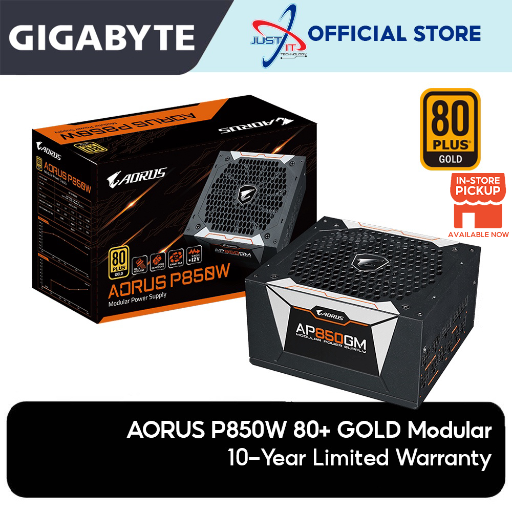 Gigabyte AORUS P850W 850W 80 PLUS GOLD Full Modular Power Supply (GP ...