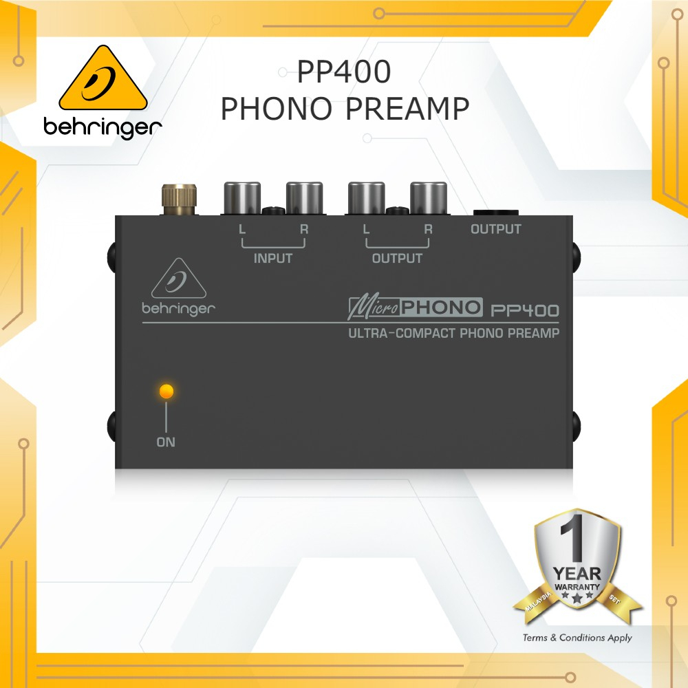 BEHRINGER MICROPHONO PP400 Ultra-Compact Phono Preamp | Shopee Malaysia