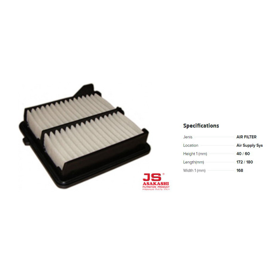 JS ASAKASHI Air Filter (PREMIUM CLASS OF FILTRATION) - Honda City/Jazz ...