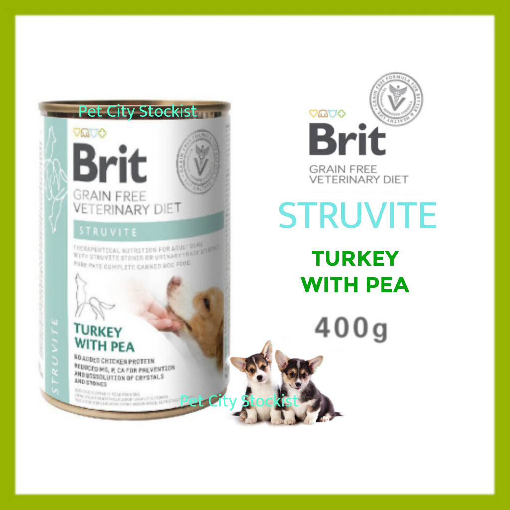 [ 6 Cans ] Brit Struvite Turkey & Pea Veterinary Diet Dog Can Food 400G ...