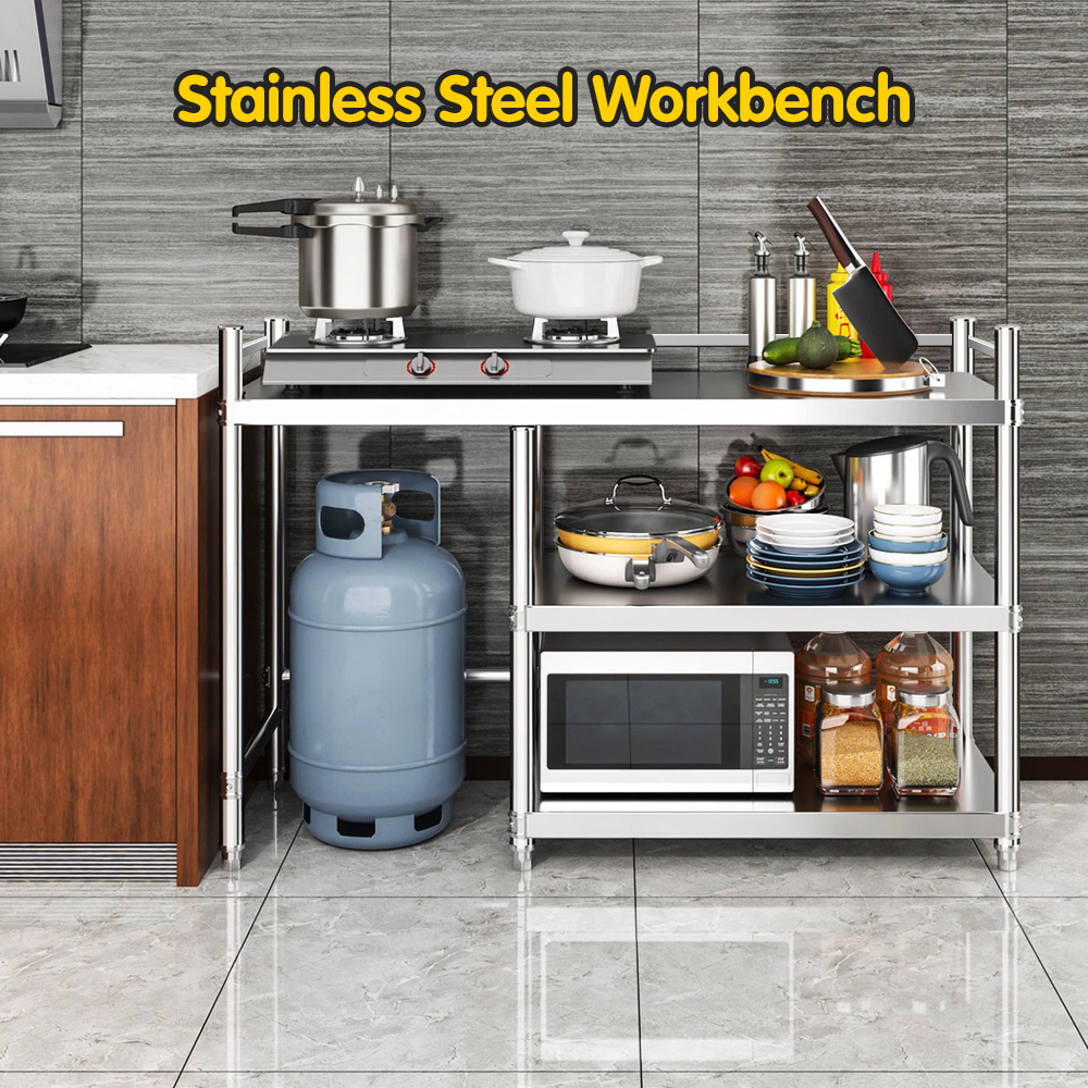 🔥🔥 Stainless Steel Rak dapur gas menebal Kitchen Table rak dapur gas ...