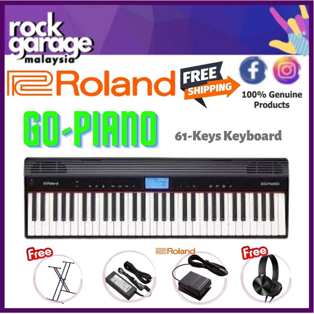 Roland GO PIANO - 61 Keys Digital Piano With Note Stand and Adapter (GO ...