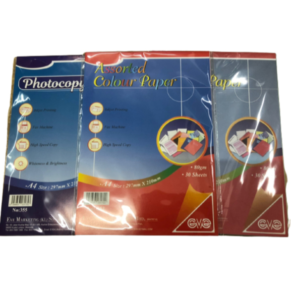 Colour paper A4 /A4 Assorted mix colour paper for art purpose ...