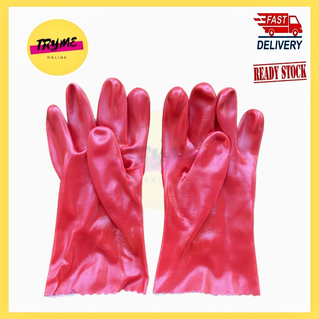 Sarung Tangan Getah Sarung Tangan Biru/Merah/Hijau Hitam Nitrile Safety ...