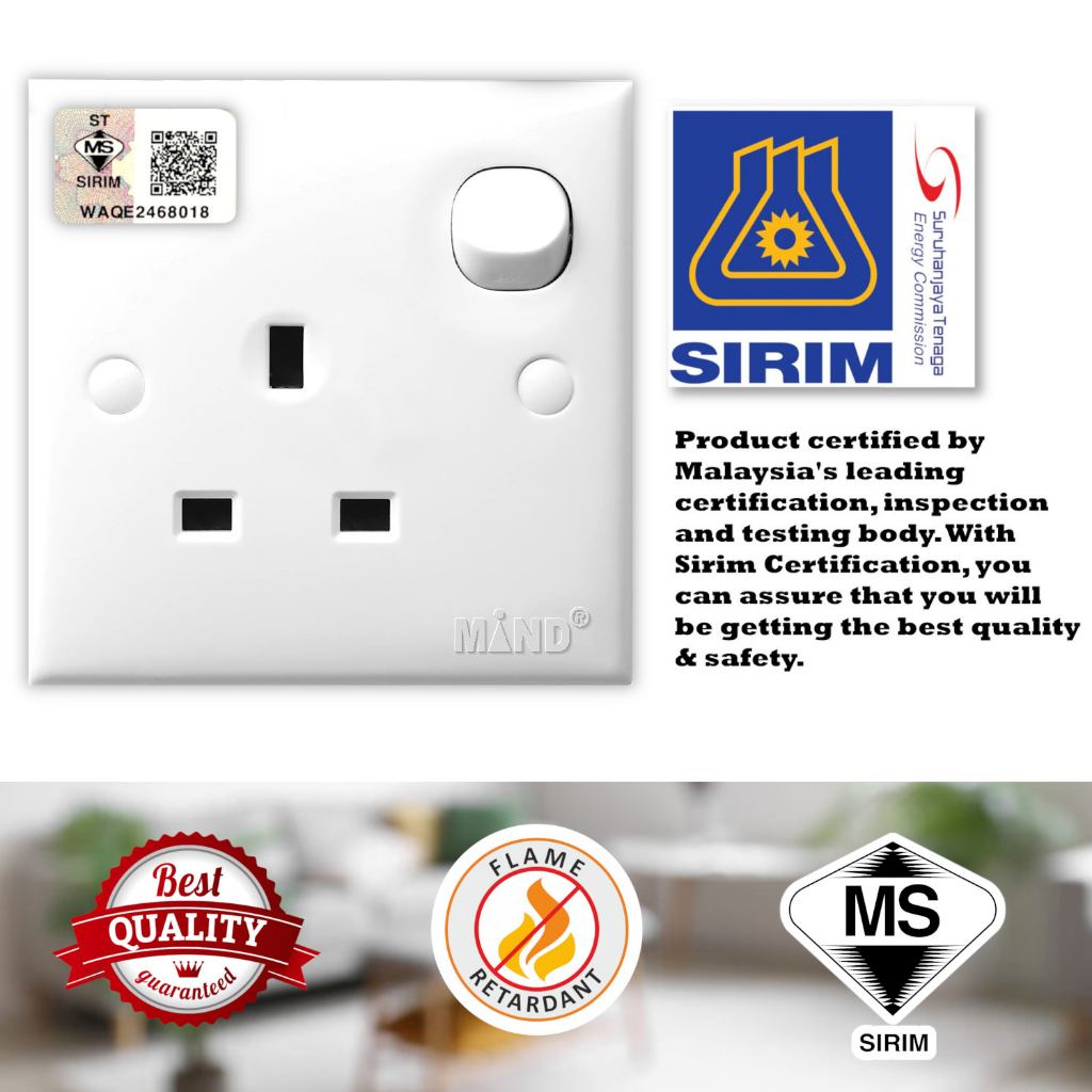 【JKR】SIRIM MIND Switch Socket 13A 15A 1G 2G 3G 5G Water Heater Switches ...