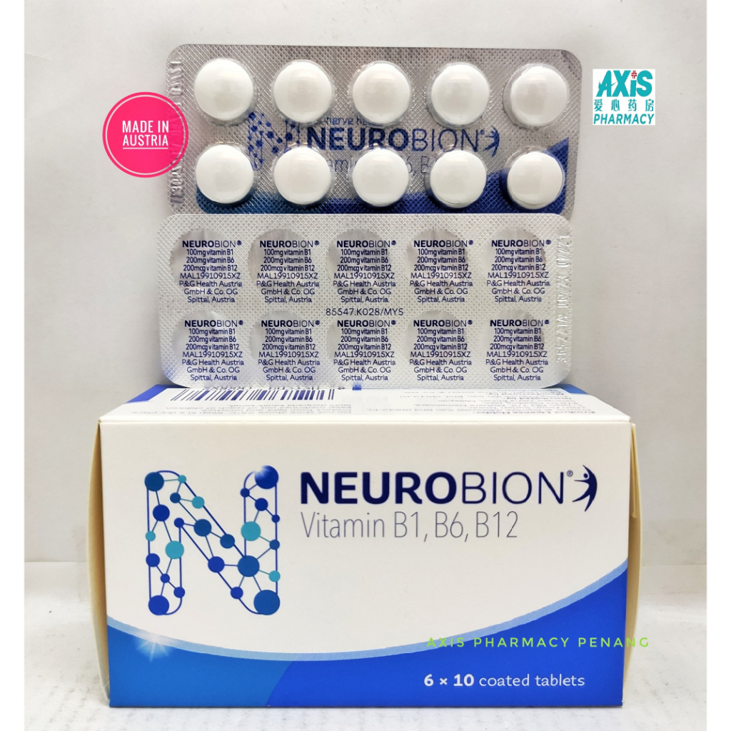 NEUROBION VITAMIN B1 B6 B12 {1 Strips - 10's Tablet}| * Improving ...