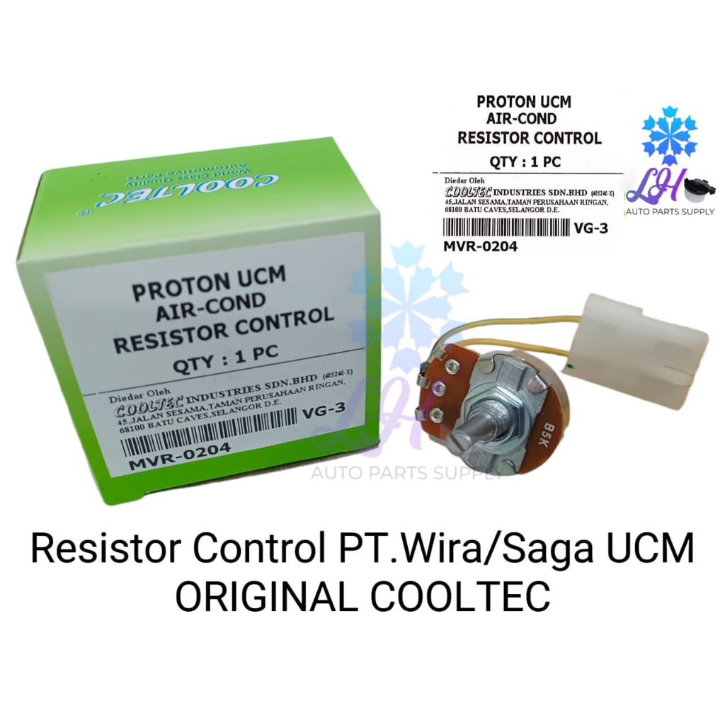 ORIGINAL COOLTEC (PROTON UCM)(MVR-0204) Resistor Control Proton Wira ...