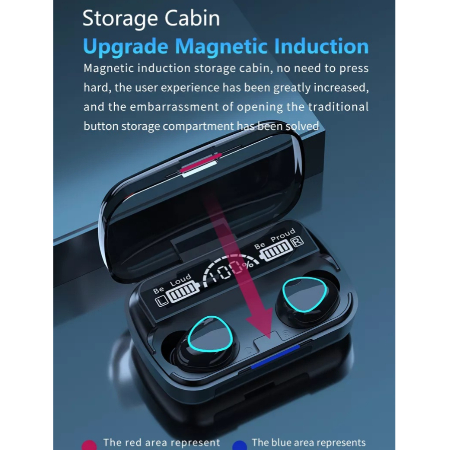 Original TWS M10 LED Display Fone Bluetooth Headphones 9D Stereo Hifi ...