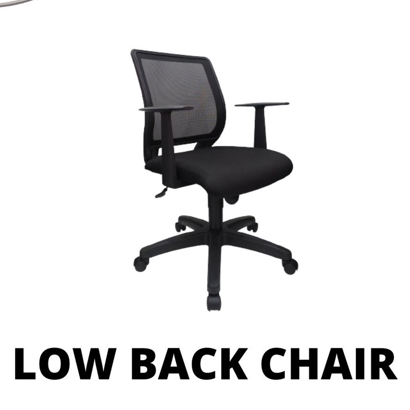 Ready Stock Low Back Mesh Chair Fully Black | Study Chair | Office ...