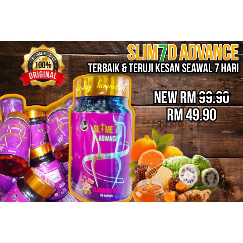 SLIM 7D ADVANCE WANITA💯💯💯 ORIGINAL + free gift | Shopee Malaysia