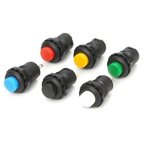 Push Button Switch On-Off Latching Black Red Green 3A 125VAC/1.5A ...