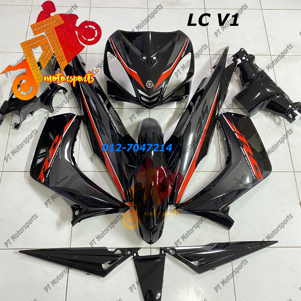 Yamaha LC 135 V1 Cover Set Black Dark Purple Hijau Lumut Exciter RC ...