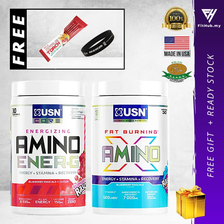 USN Amino Ener-G, Amino X (30 Servings / 300 Grams) - Stamina Recovery ...