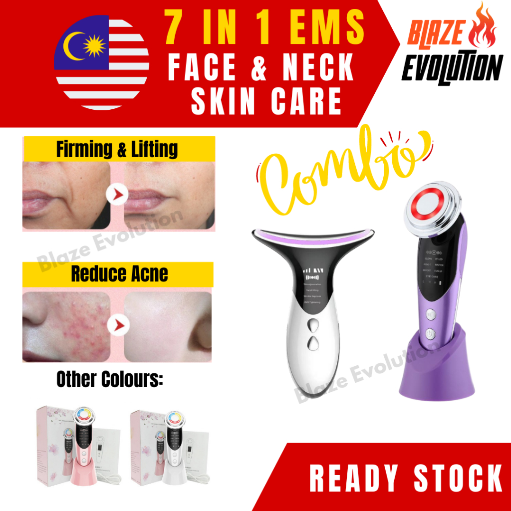 7in1 Face Spa Skincare Firming Mesin Iontophoresis Makeup Remover Face ...