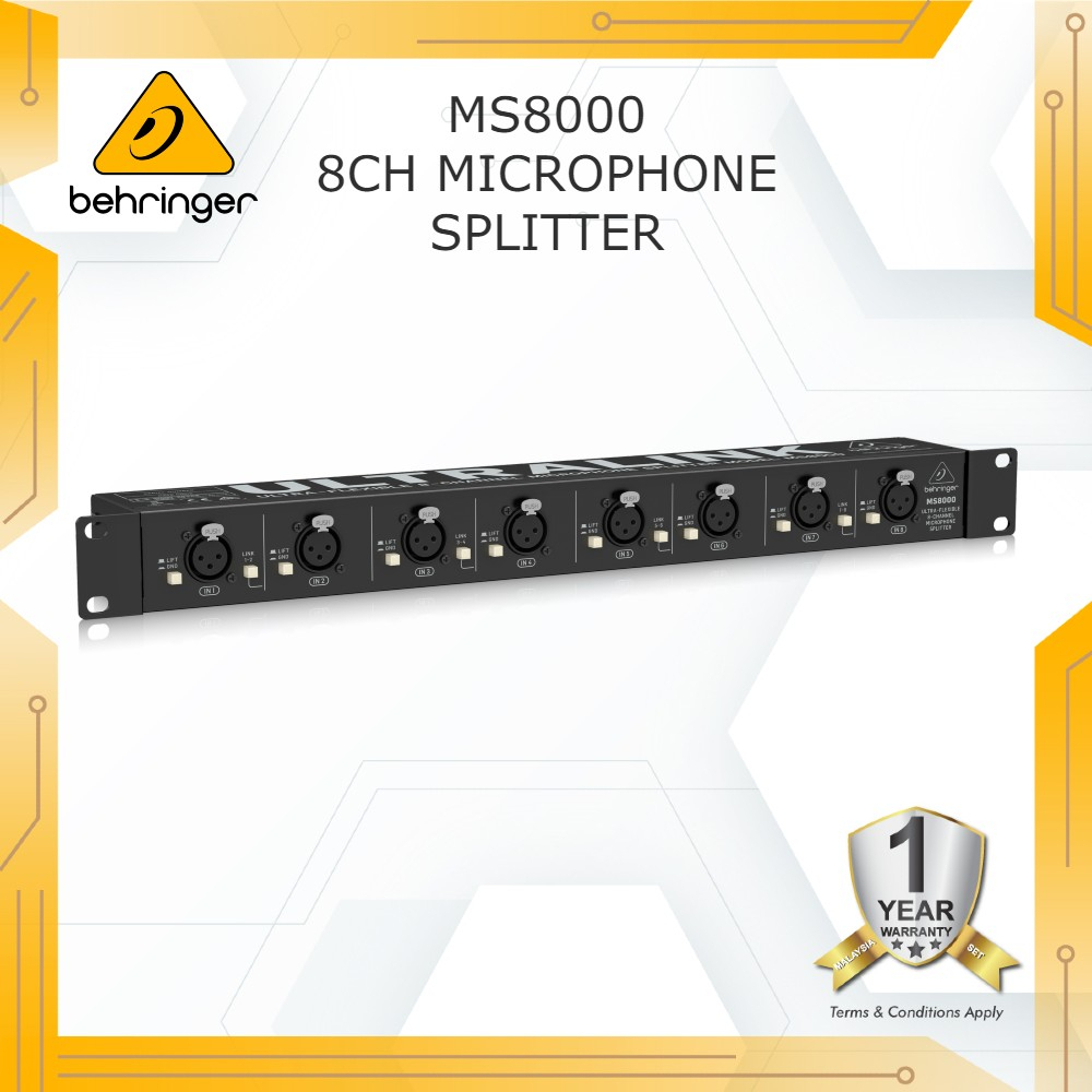 BEHRINGER MS8000 Ultra-Flexible 8-Channel Microphone Splitter | Shopee Malaysia