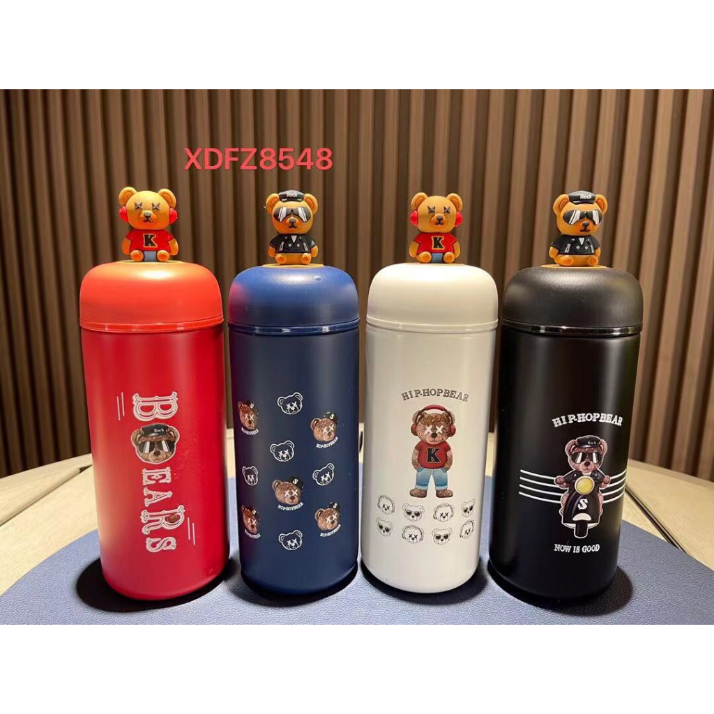PunkBear 350ml Magic Bear 304 StainlessSteel Coffee Tumbler Thermal Flask Thermos Thermal Bottle ...