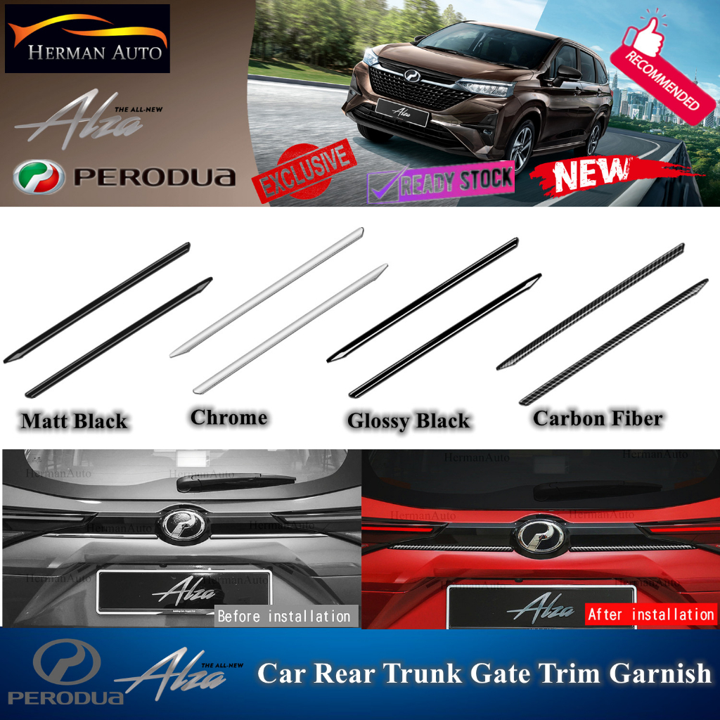 HermanAuto Perodua Alza 2022 New Facelift Car Rear Trunk Gate Trim ...
