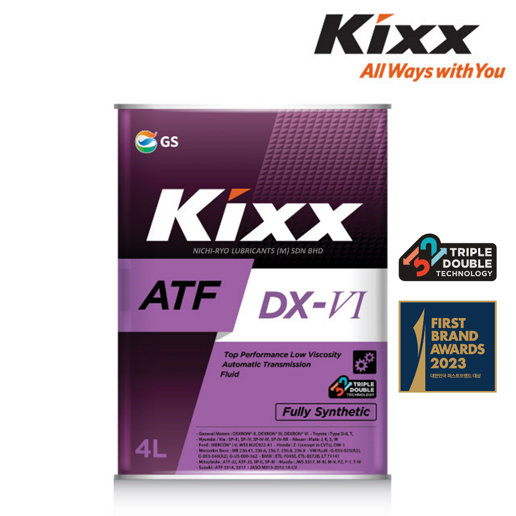 KIXX Automatic Transmission Fluid Dexron VI (DX-VI) Fully Synthetic (4L ...