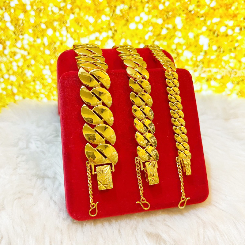 RANTAI TANGAN APAM BALIK PLAIN FULL GOLD COP 916 ( EMAS BANGKOK / EMAS ...