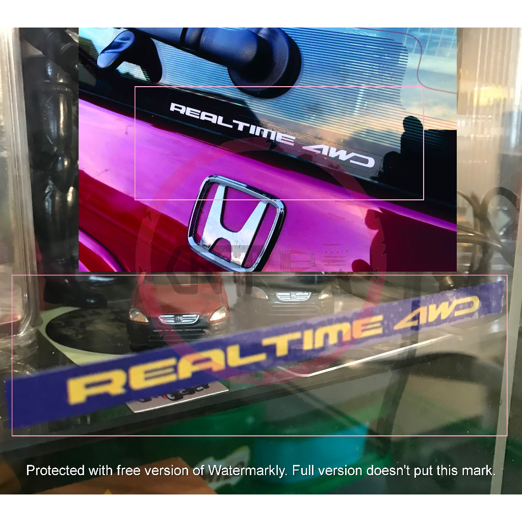 CFS524 Honda Crv Cr-v Rd1 Rd2 Real Time AWD Stiker Sticker Vinyl Decal ...