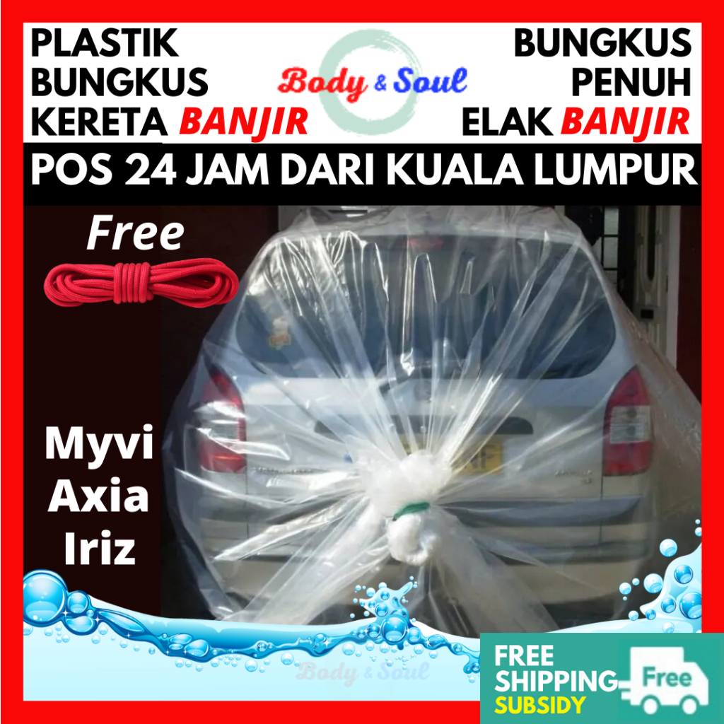 Flood Waterproof Bag Full Car Wrap Plastik Bungkus Kereta Banjir Anti ...