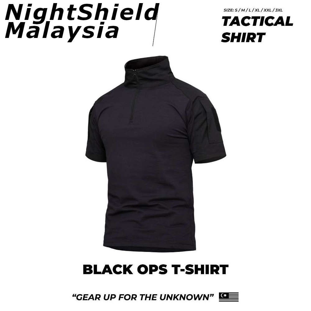 NSM Tactical Combat T Shirt T-shirt Tshirt Black Ops Series Baju ...