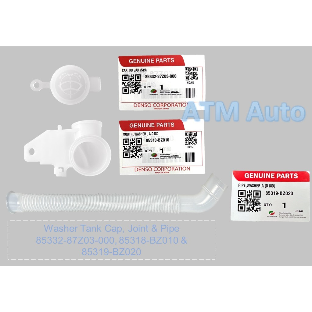 Original Perodua Viva Washer/Wiper Tank Cap/Joint/Pipe/Tangki Air Viva ...