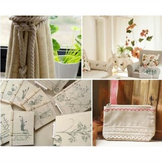 ️麻布🔥Blank Fabric Cotton Linen Cloth Kain DIY Handwork Tablecloth Sofa ...