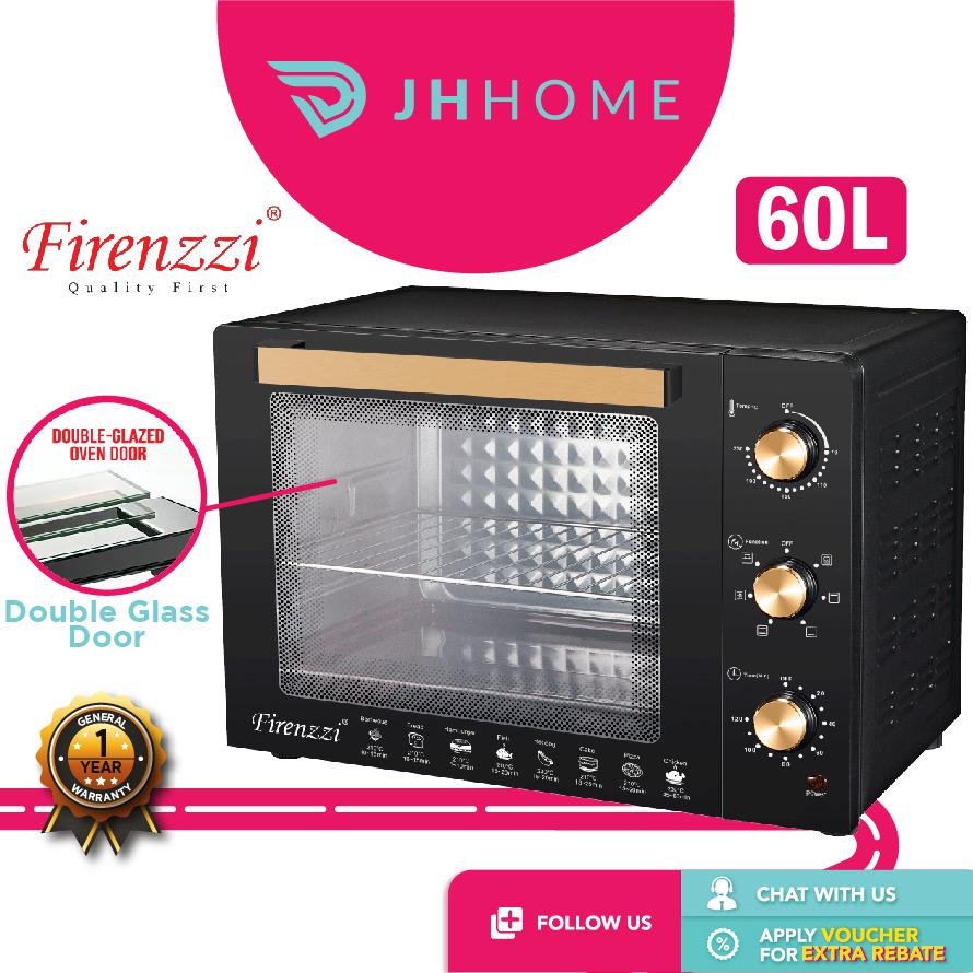 Firenzzi 60L Counter Top Oven TO-4260 | 50L TO-4250 | 6 Cooking ...