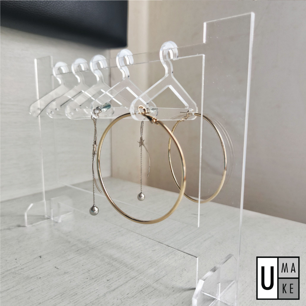 Acrylic earring hanger display rack stand fashion rak anting-anting 耳环架 ...
